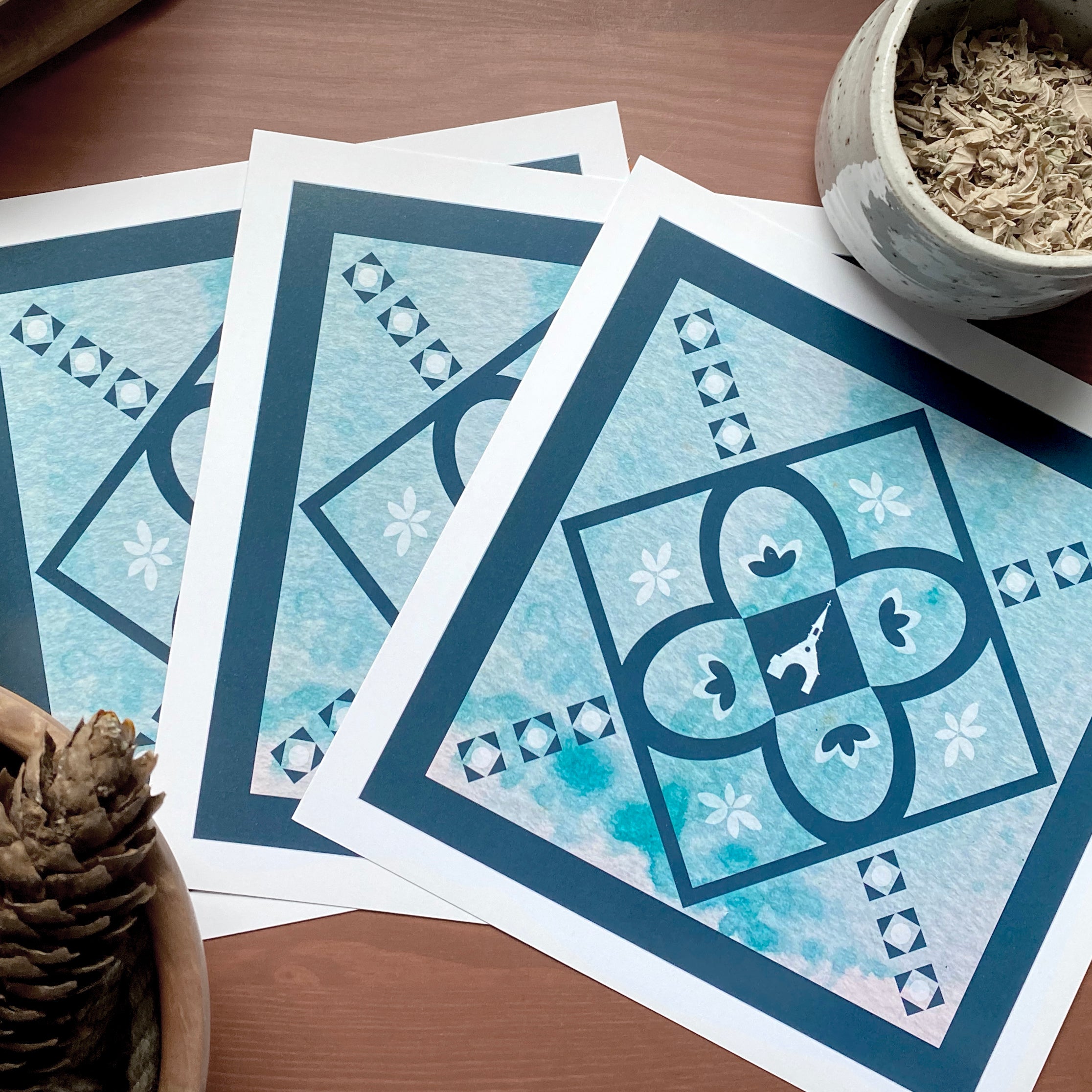 Tile Art Print Collection – Paper and Wings